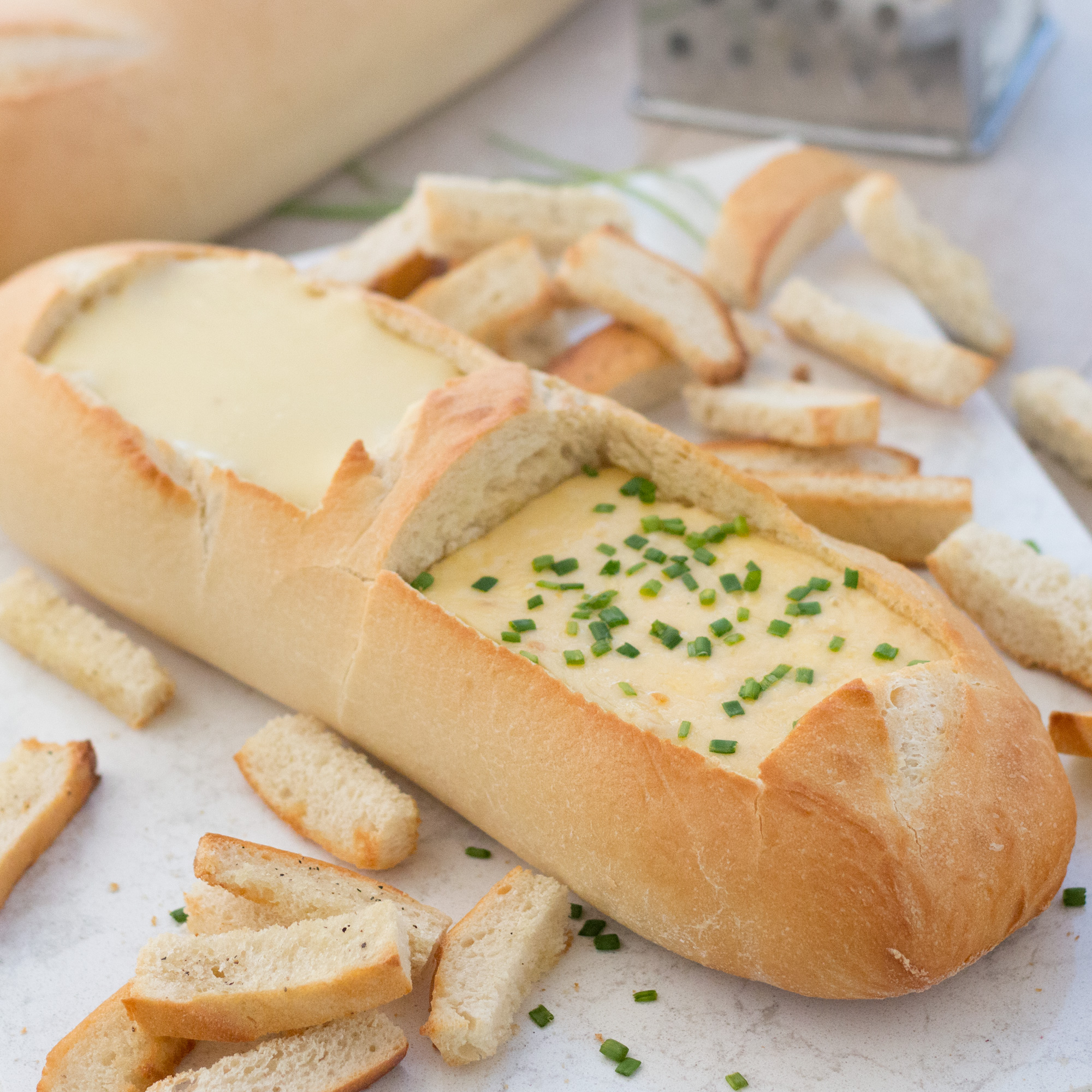 Cheesy Fondue Bread Basket | Goldminer Bakery